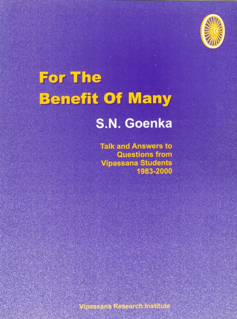 For the benefit of many – Vipassana Livres